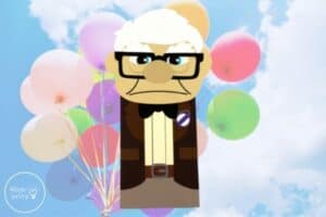 Disney Pixar Up Carl Paper Bag Puppet [Free Template] | Mombrite