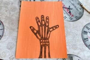 Easy Skeleton Handprint X-Ray Craft for Kids - Mombrite
