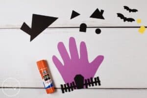 Haunted House Handprint Craft for Kids [Free Template] | Mombrite
