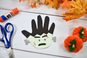 Frankenstein Handprint Craft for Kids [Free Template] | Mombrite