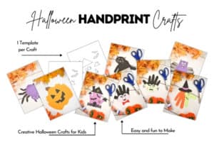 Haunted House Handprint Craft for Kids [Free Template] | Mombrite