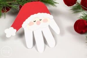 Santa Claus Handprint Craft for Kids [Free Template] | Mombrite