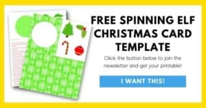 Spinning Elf Christmas Card [Free Printable Template] | Mombrite