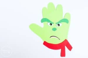 Easy Grinch Handprint Craft for Kids [Free Template] | Mombrite