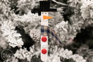 Easy DIY Popsicle Stick Snowman Ornament - Mombrite