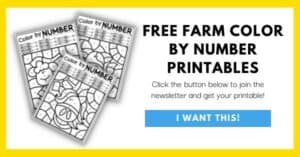 Farm Color By Number Worksheet Printable