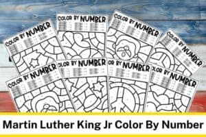 Martin Luther King Jr Day Color By Number Free Printable