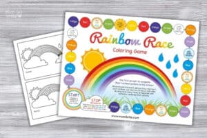 Rainbow Coloring Page Game Free Printable