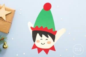 Adorable Elf Handprint Craft for Christmas [Free Template] | Mombrite