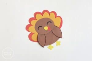 Adorable Paper Turkey Bookmark Craft [Free Template] | Mombrite