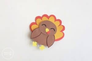 Adorable Paper Turkey Bookmark Craft [Free Template] | Mombrite