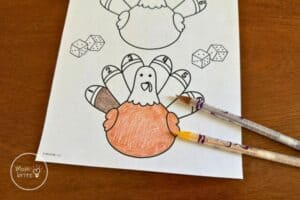 Thanksgiving Turkey Feathers Dice Game [Free Printable] | Mombrite
