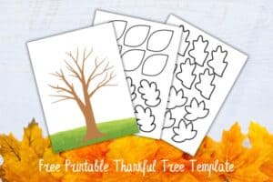 Thanksgiving Thankful Tree Craft for Kids [Free Printable] | Mombrite