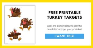 Thanksgiving Turkey Target Shooting Game [Free Printable] | Mombrite
