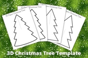Simple 3D Christmas Tree Craft for Kids (Free Template) | Mombrite