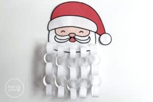 Make a Santa Beard Paper Chain Christmas Countdown Craft for Christmas ...