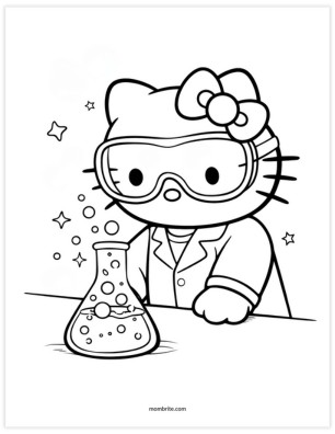 Cute Hello Kitty Coloring Pages for Kids [Free Printable] | Mombrite