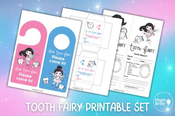 Free Printable Tooth Fairy Kit (Door Hangers, Envelopes, & Tooth Report ...