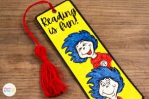 Free Thing 1 and Thing 2 Printable Bookmarks to Color - Mombrite